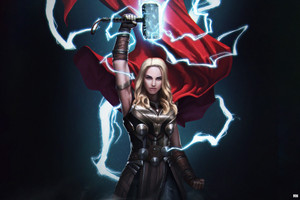 Thor Love and Thunder Mighty Thor Jane Foster Poster 18 x 12 inch 300 ...