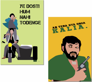 Famous Bollywood Dialogues Posters (12 x 18 inch), Bollywood Actors ...