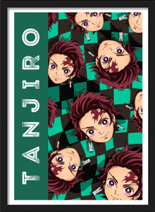 Tanjiro Pattern | Demon Slayer Framed Poster | Anime Framed Posters ...