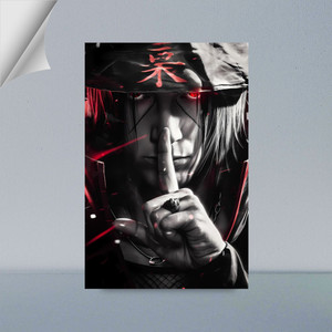 VIRGIN ARTS | ITACHI UCHIHA MEMBER OF AKATSUKI | BLACK &WIGHT DIGITAL ...