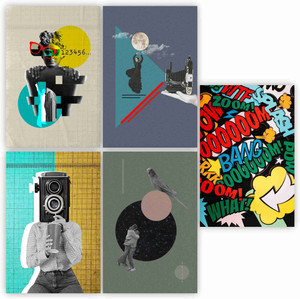 Pack of 5 Abstract Poster 12x18 Inch Unframed Poster Paper Print ...