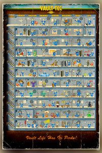 Vault-Tec Perks Fallout Video Game Series Matte Finish Poster Paper ...