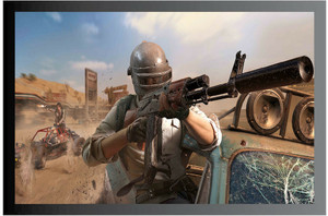 Pubg Game Frame Poster For Room Synthetic Wood Gloss Lamination F46 ...