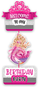 Barbie Birthday Theme Welcome Poster Party Decoration items for Girls ...