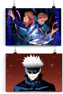 Pack of 2 Jujutsu Kaisen Poster Photo Set | Jjk Anime Poster | Yuji ...