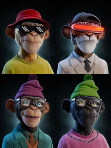 Set of 4 combo||Apes Planet NFT||NFT Poster||crypto NFT poster ||apes ...