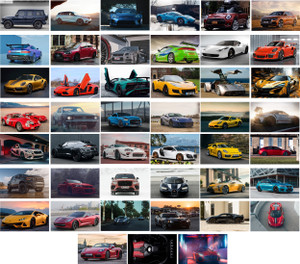 Car Posters Set of 45 6x4 Inch - Car posters for wall Boys room - Super ...