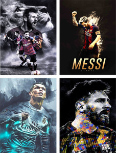 Lionel Messi Poster for Your Home and Office (300GSM Thick Paper, Gloss ...