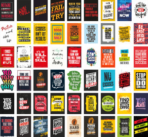 Pack of 54 Motivational Aesthetic Wall Collage kit Posters | Posters ...