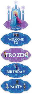 Frozen Birthday Theme Welcome Poster Party Decoration for Girls Anna ...