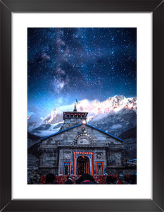 Kedarnath Temple Wall Poster With Framed For Home & Office Decor Print ...