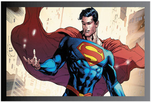 Superman Frame Poster For Room Synthetic Wood Gloss Lamination F9 Paper ...