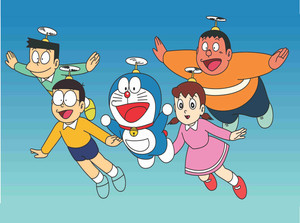 Doremon cartoon character poster Multicolor Wall Posters (12 inch X 18 ...