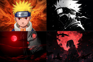 Naruto 4 Poster Combo|Naruto Uzumaki,Sasuke Uchiha,Kakashi Hatake ...