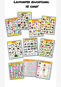 Early Learning Educational Charts Set for Kids | Set of 10 Charts ( HD ...