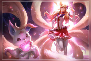 League Of Legends Fox Girl Summoners Rift Ahri League Of Legends Heart ...