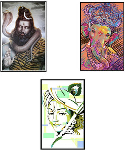 'Spiritual / Gods Posters' (Pack of 3) for Room & Office Paper Print ...