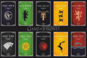 Poster Game Of Thrones Static Got Houses sl11830 (Large Poster, 36x24 ...