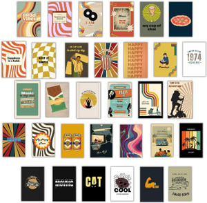 Aesthetic Retro design small posters set of 32 posters for wall ...