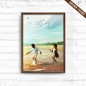 Dear Zindagi Tribute Poster Brown Frame Photographic Paper - Pop Art ...