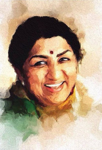 Poster Singer Lata Mangeskar Classic Photo (13x19 Inches, Wall Poster ...