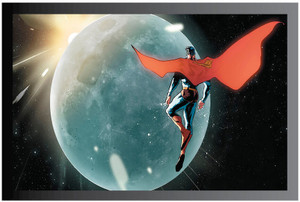 Superman Frame Poster For Room Synthetic Wood Gloss Lamination F17 ...