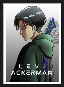 Captain Levi Ackerman | Attack on Titans - Anime Framed Poster Paper ...
