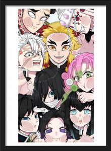 All Hashira's | Demon Slayer Framed Poster | Anime Framed Posters Paper ...