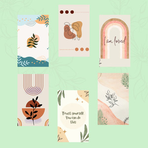 32 Small Posters – Boho Art Theme – 6x4” – Printed on 350 GSM Premium ...
