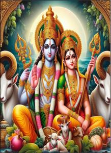 Sira Ram and Mata Sita ji ka Color Digital Poster print for home an ...