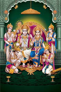 Shri Ram Darbar Poster Sparkle Coated Self Adhesive Fine Art Print ...