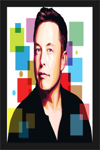 Elon Musk Motivational Poster with A4 Size Frame F-2 Paper Print ...
