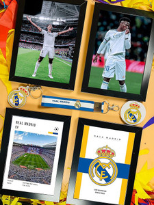 Real Madrid Football Special Giftbox For Madrid fans INCLUDES: FOUR 5X7 ...