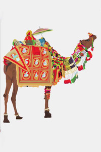 Rajasthani Painting Waterproof Vinyl Sticker Poster || can3471-1 Fine ...