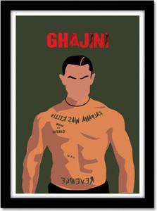 Ghajini Movie Large Framed Poster for Room & Office(13x19 inch,Framed ...