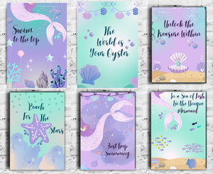 Marmid theme Pack of 6 HD Motivational Wall Posters and Inspirational ...