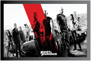 Fast and Furious Movie Frame Poster For Room Synthetic Wood Gloss ...
