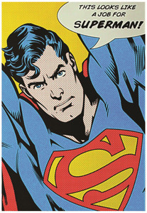 Superman Comic Style Job For Superman Wall Poster A4 Size Photographic ...