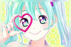 Hatsune Miku Portrait Anime Girl Miku Hatsune Manga Vocaloid Matte ...