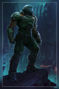 Doom Eternal Doom Marine Video Game Hd Matte Finish Poster Paper Print ...