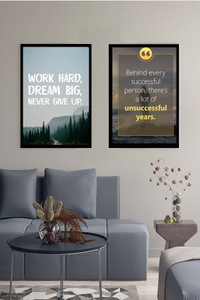 Inspirational Motivational Wall Abstract Framed Posters Set of 2 | With ...