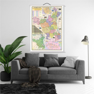 Haryana State Map & India Map. (Combo Pack of 2) (Laminated, Rollup) in ...