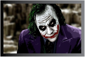 Joker Frame Poster For Room Synthetic Wood Gloss Lamination F7 Paper ...