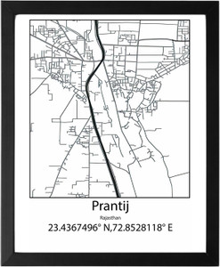 Prantij,Rajasthan,India UNFRAMED Minimalist Map Line Art Print Poster ...