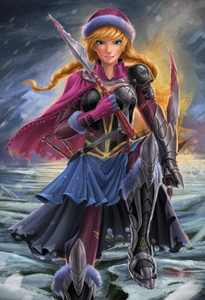 Poster Frozen Elsa as Warrior (Large Poster, 300GSM Matt, 36x24 Inches ...