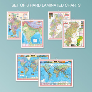 Educational Maps for kids | Hard Laminated Maps Set of 6 (3 Sheets ...