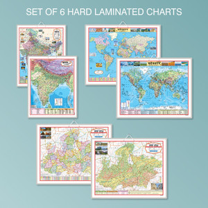 Educational Maps for kids | Hard Laminated Maps Set of 6 (3 Sheets ...