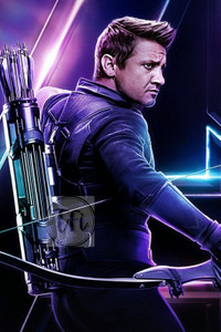 Superhero Hawkeye Poster, Unframed, With Double Sided Tape Paper Print ...