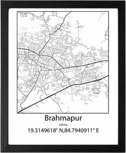 Brahmapur,Odisha,India UNFRAMED Minimalist Map Line Art Print Poster ...