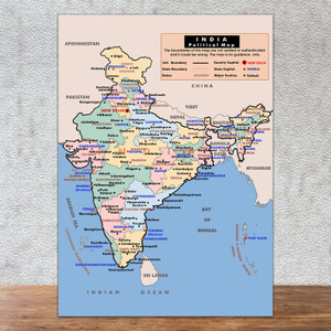 Poster India Political Drawing Map sl-4618 (Wall Poster, 13x19 Inches ...